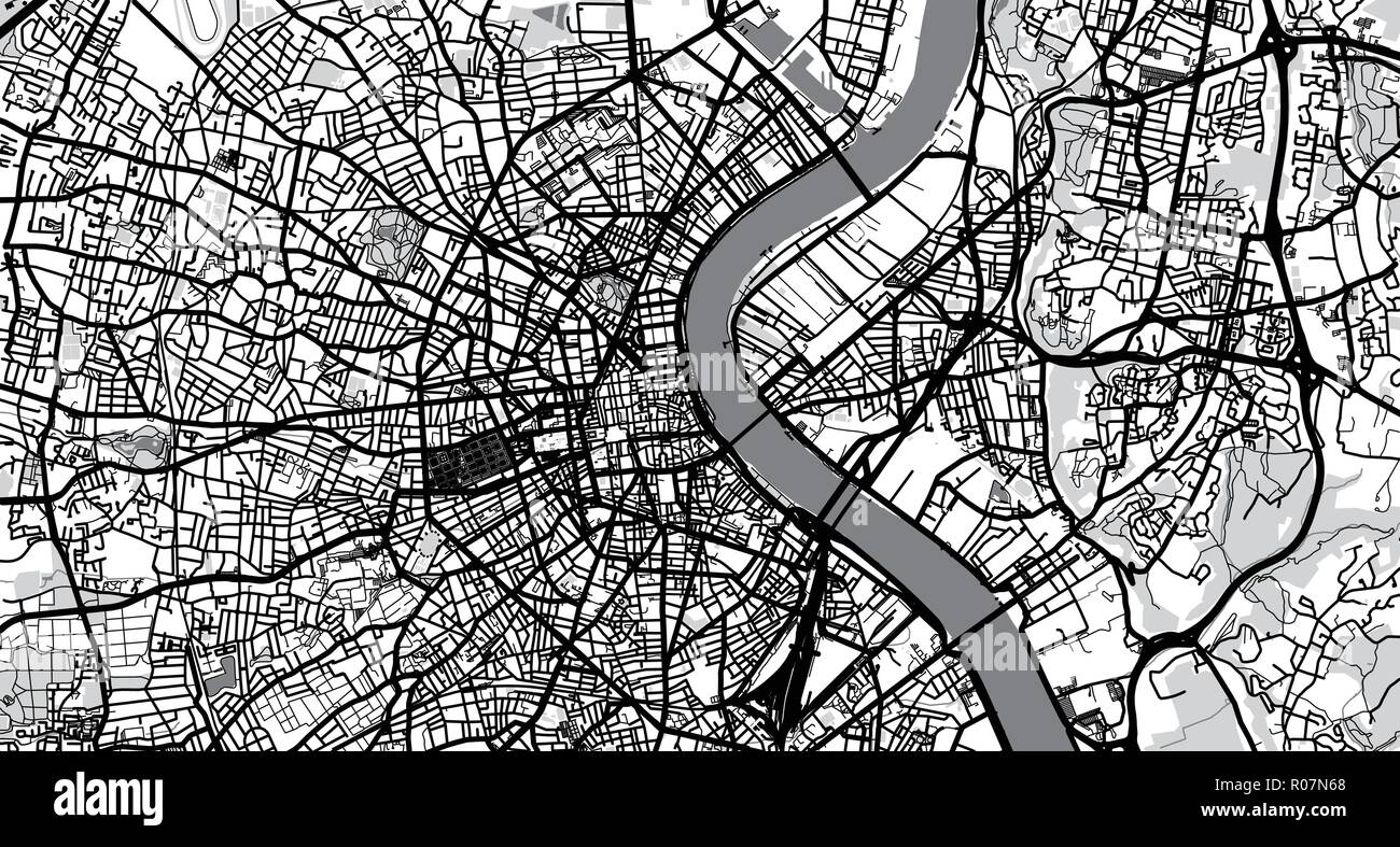 Urban vector city map of Bordeaux, France Stock Vector Image & Art - Alamy