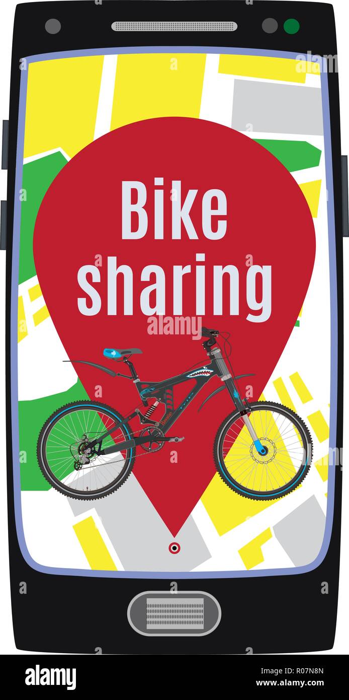 Bike rental app isolated Stock Vector Images - Alamy