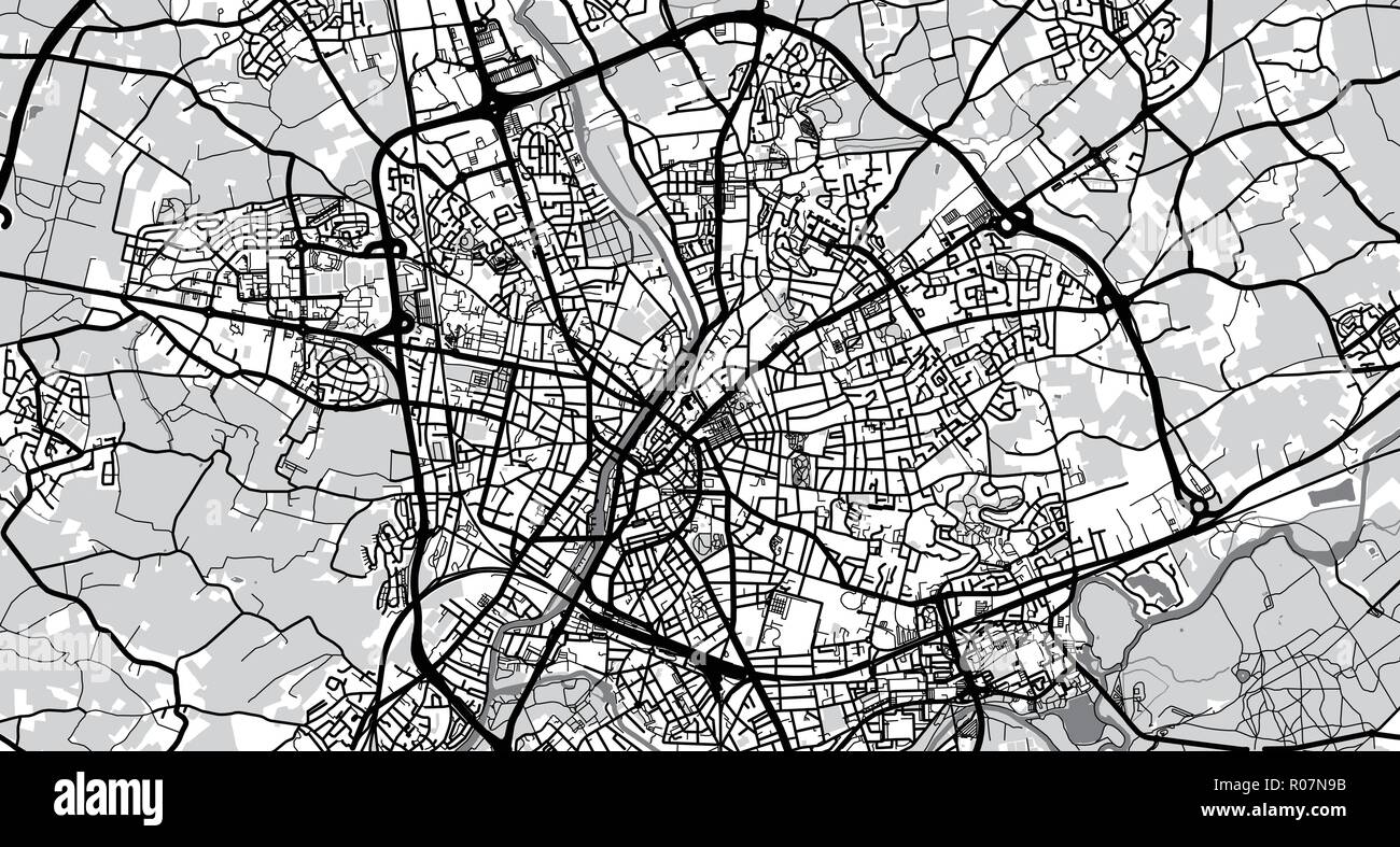 Urban vector city map of Le Mans, France Stock Vector Image & Art - Alamy