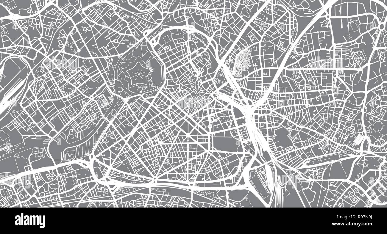 Urban vector city map of Lille, France Stock Vector Image & Art - Alamy