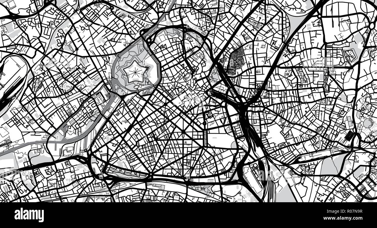 Urban vector city map of Lille, France Stock Vector Image & Art - Alamy