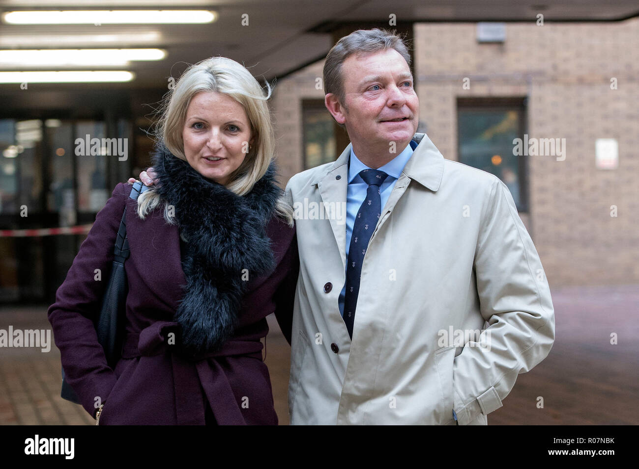 Conservative MP Craig Mackinlay with his wife Kati outside Southwark ...