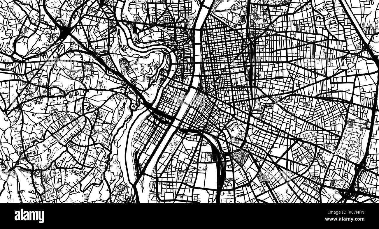 Urban vector city map of Lyon, France Stock Vector Image & Art - Alamy