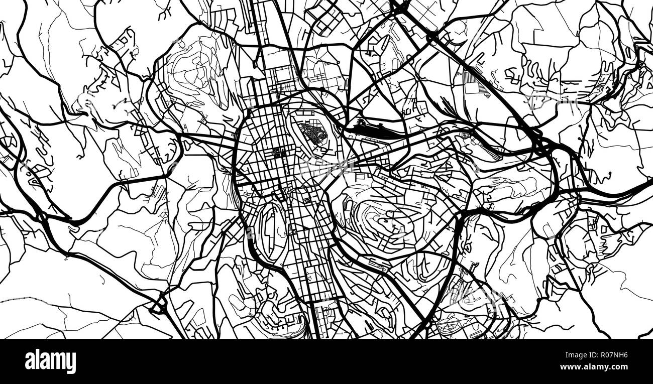 Urban vector city map of St Etienne, France Stock Vector Image & Art ...