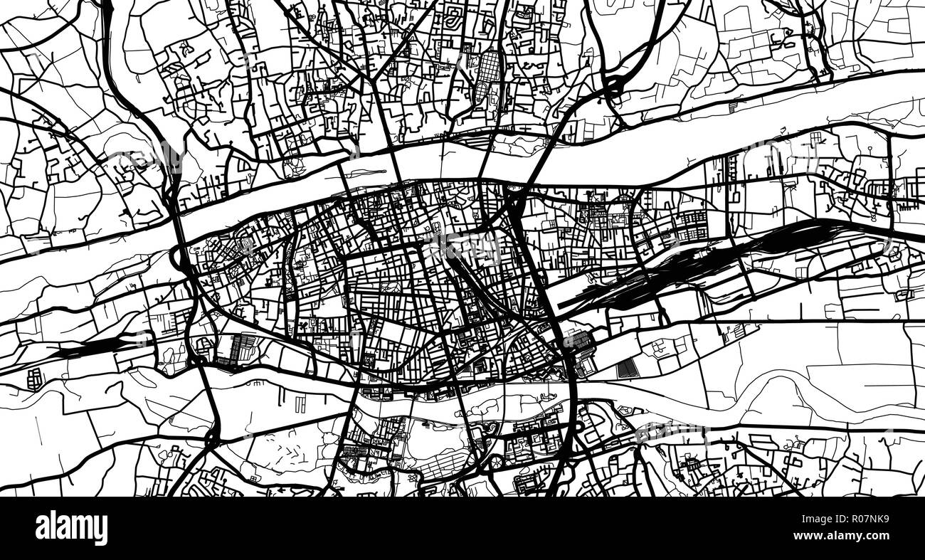 Urban vector city map of Tours, France Stock Vector Image & Art - Alamy