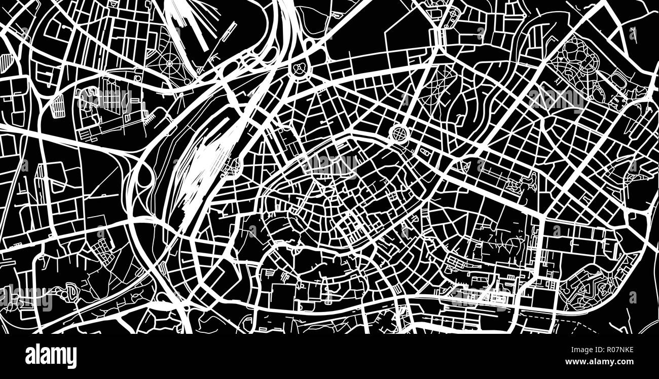 Urban vector city map of Strasbourg, France Stock Vector Image & Art ...