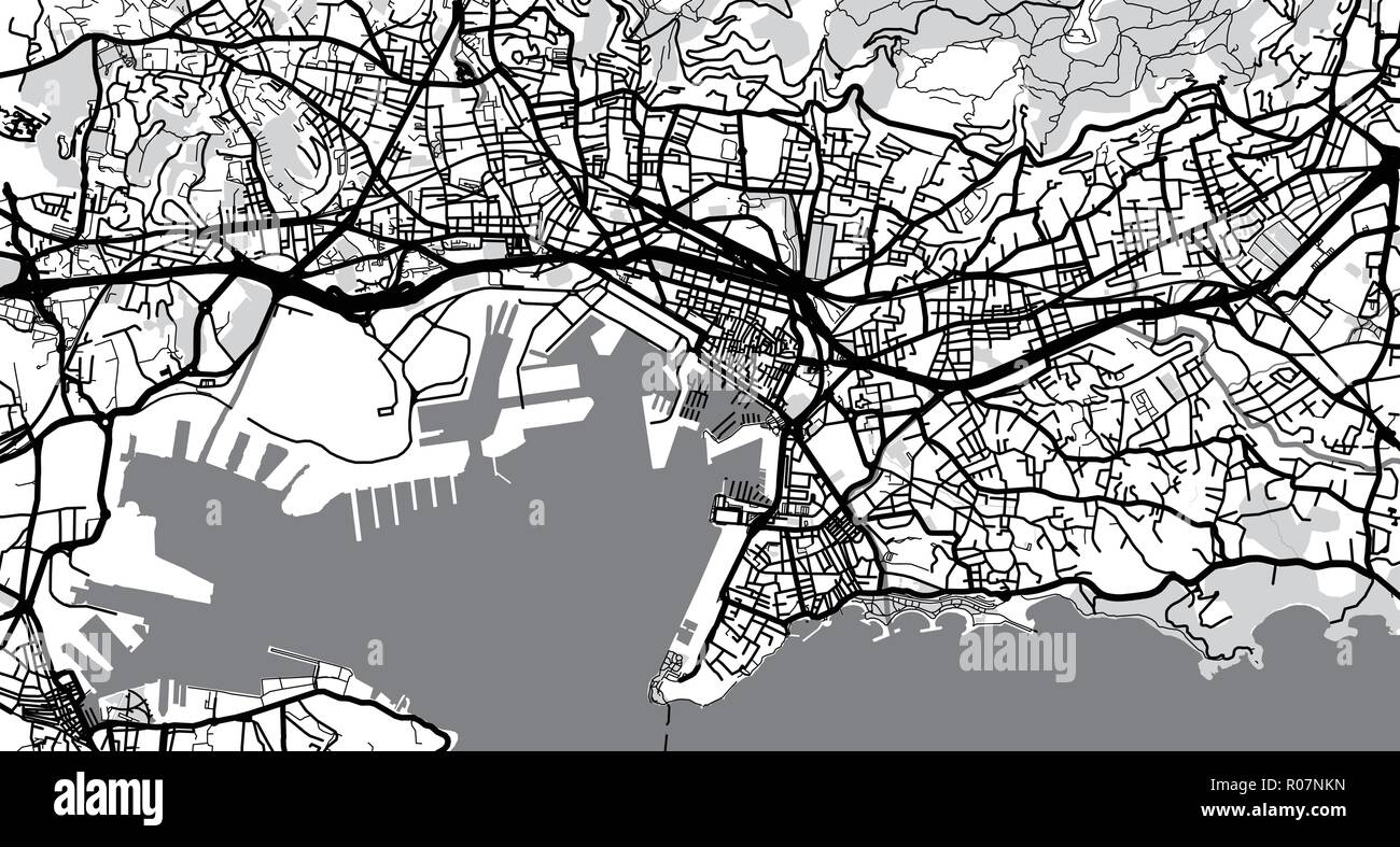 Urban vector city map of Toulon, France Stock Vector Image & Art - Alamy