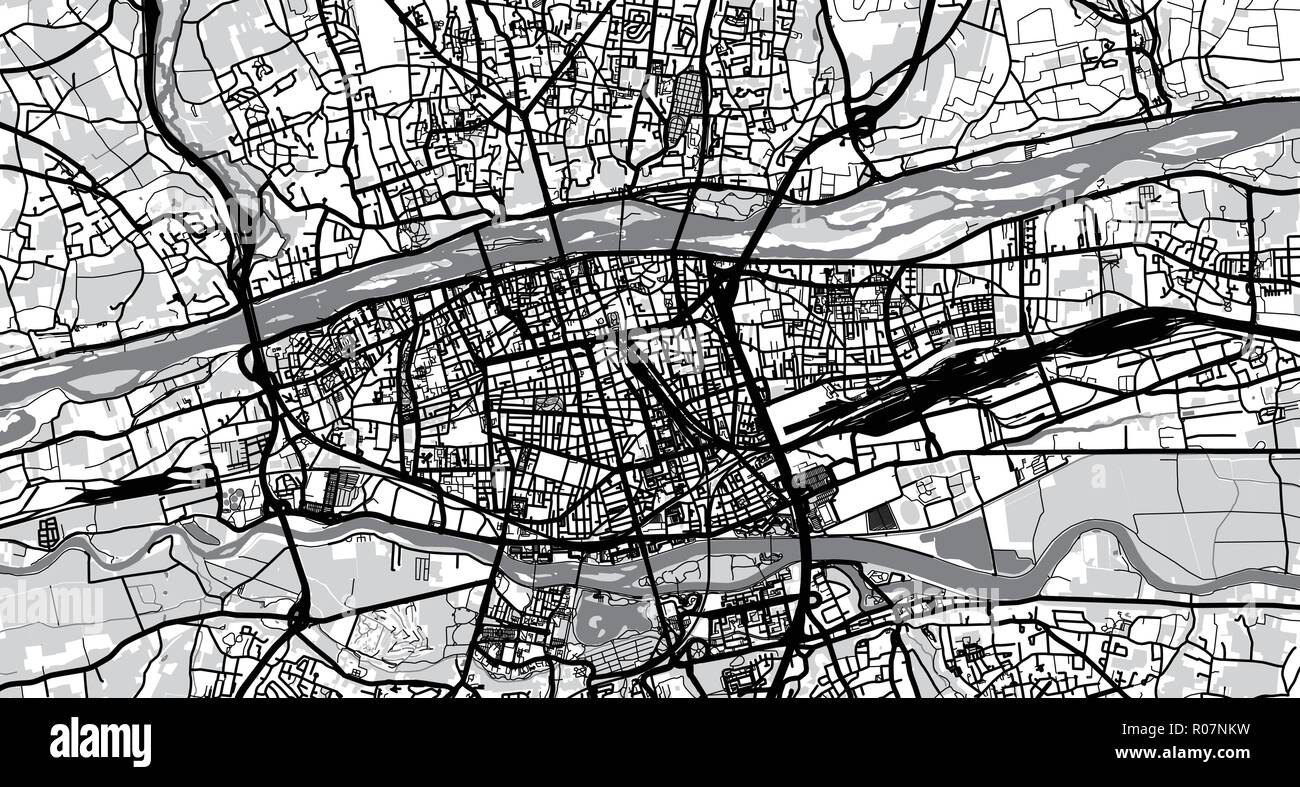 Urban vector city map of Tours, France Stock Vector Image & Art - Alamy