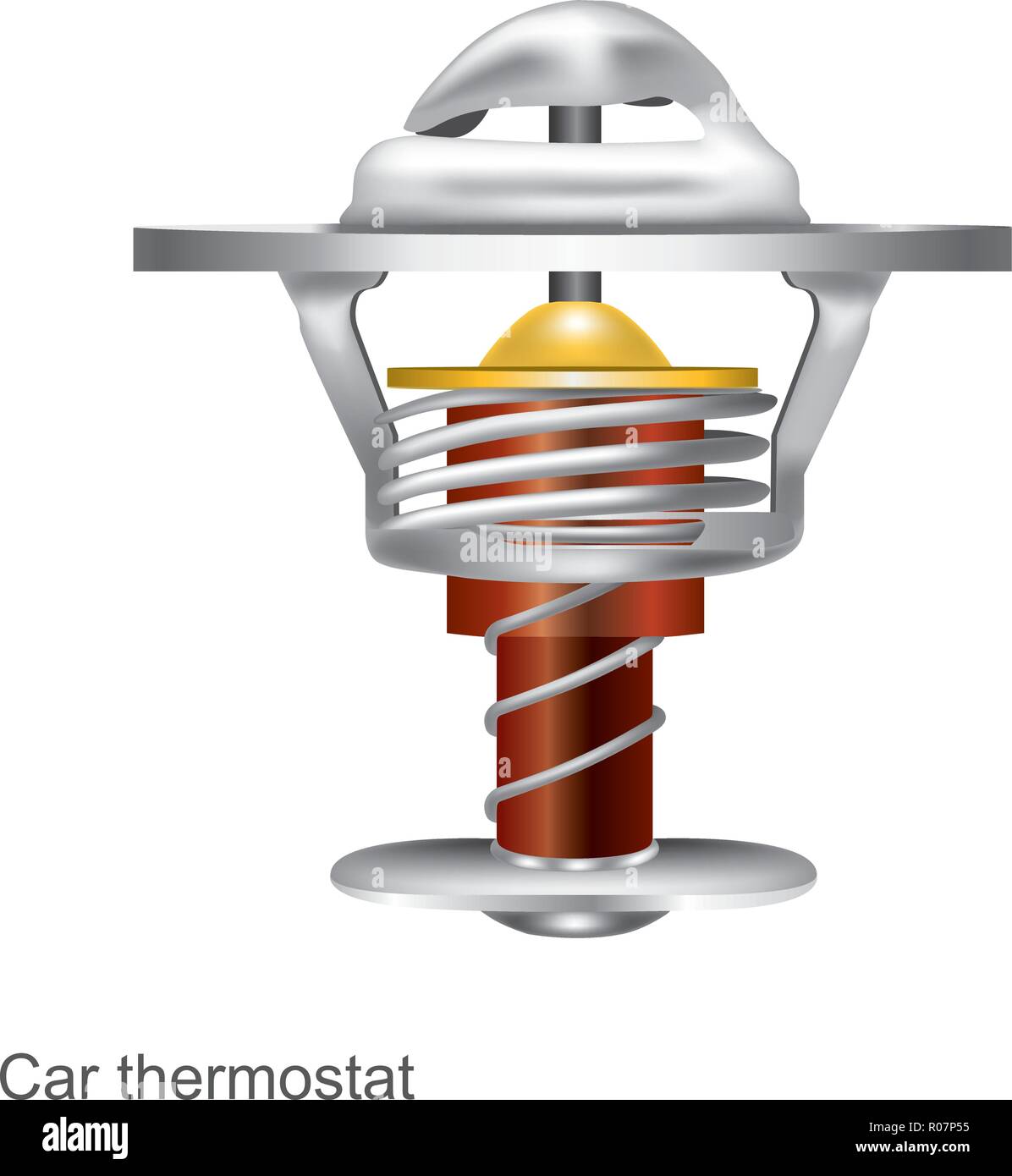 Car thermostat graphic Illustration 3D. Part of engine Stock Vector ...