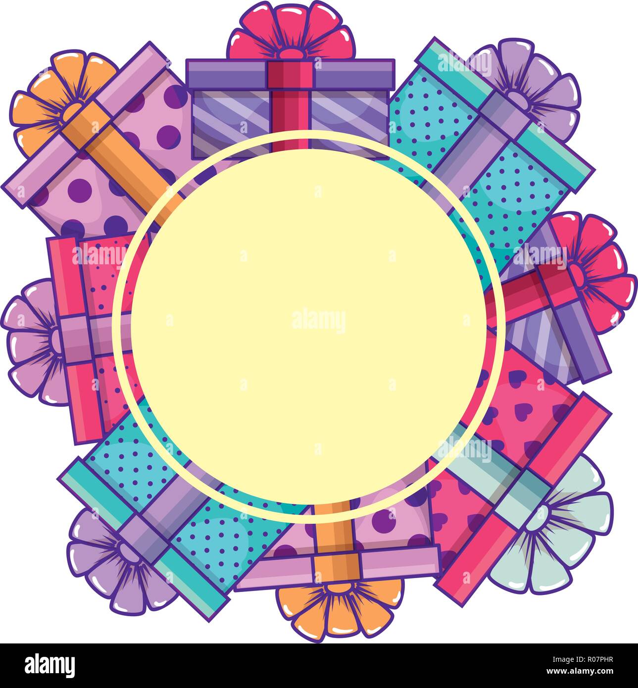 Circular boxes Stock Vector Images - Alamy