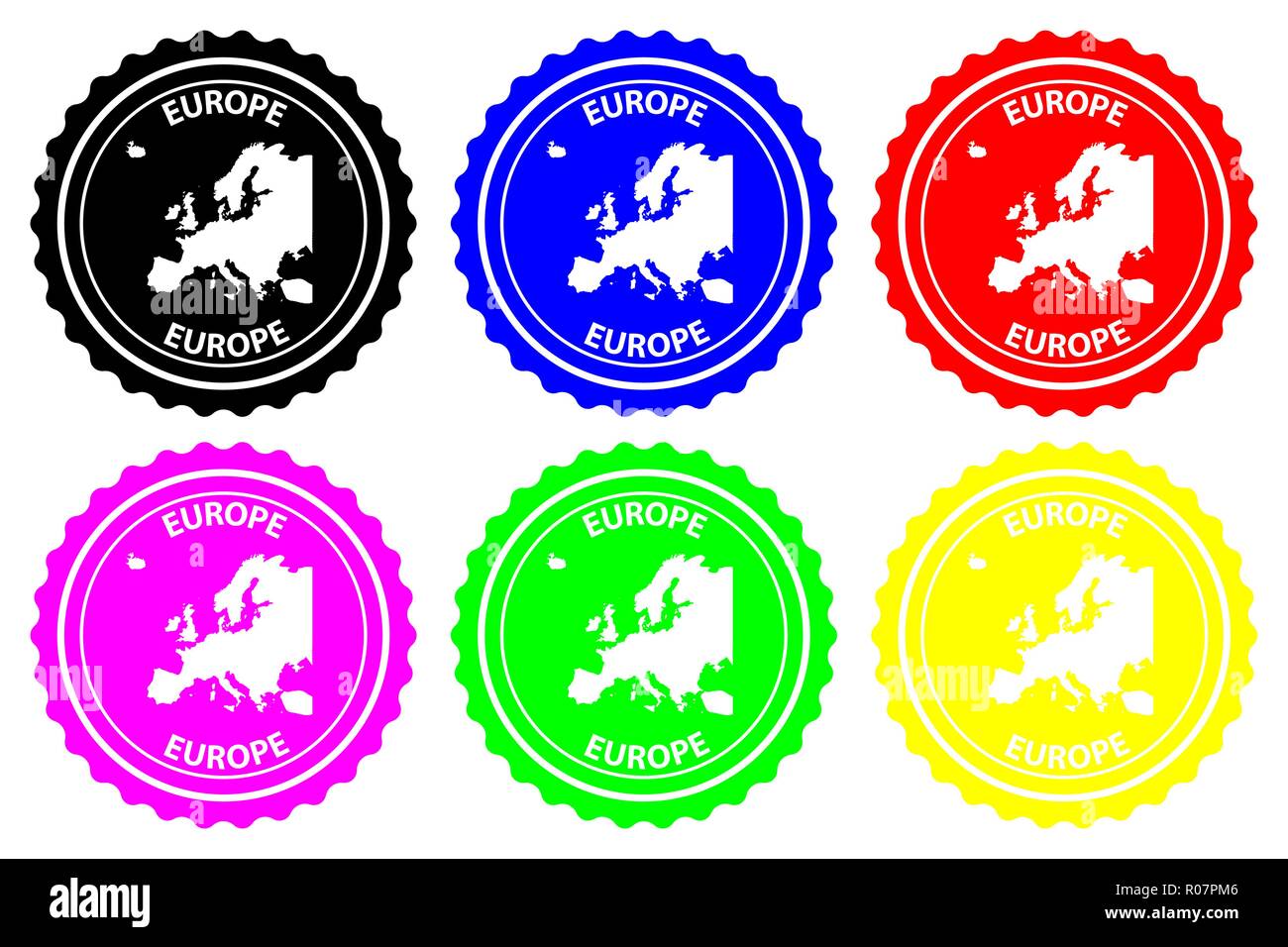 Eu passport stamp Stock Vector Images - Alamy