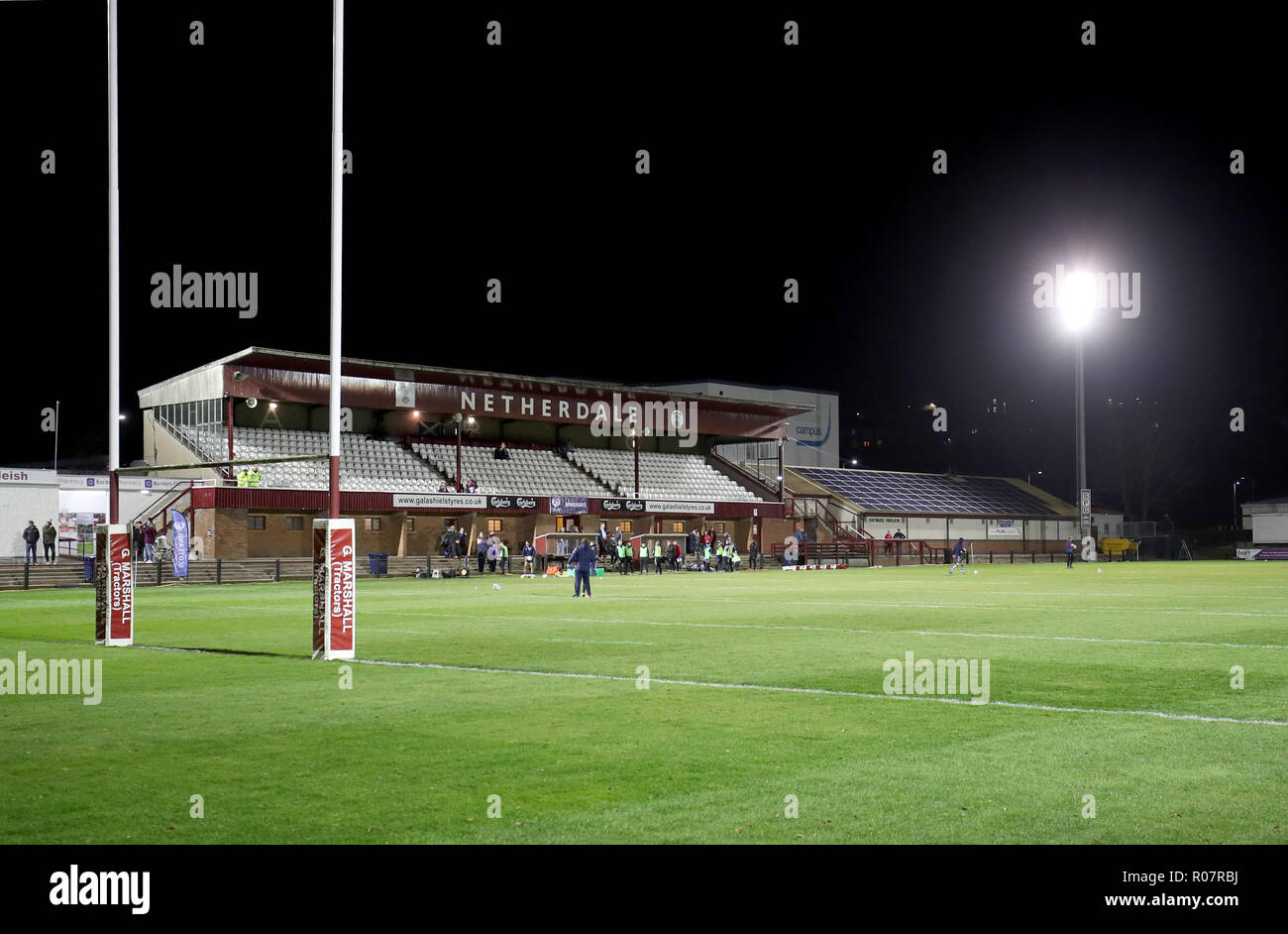 A general view of the main stand and pitch before the European ...