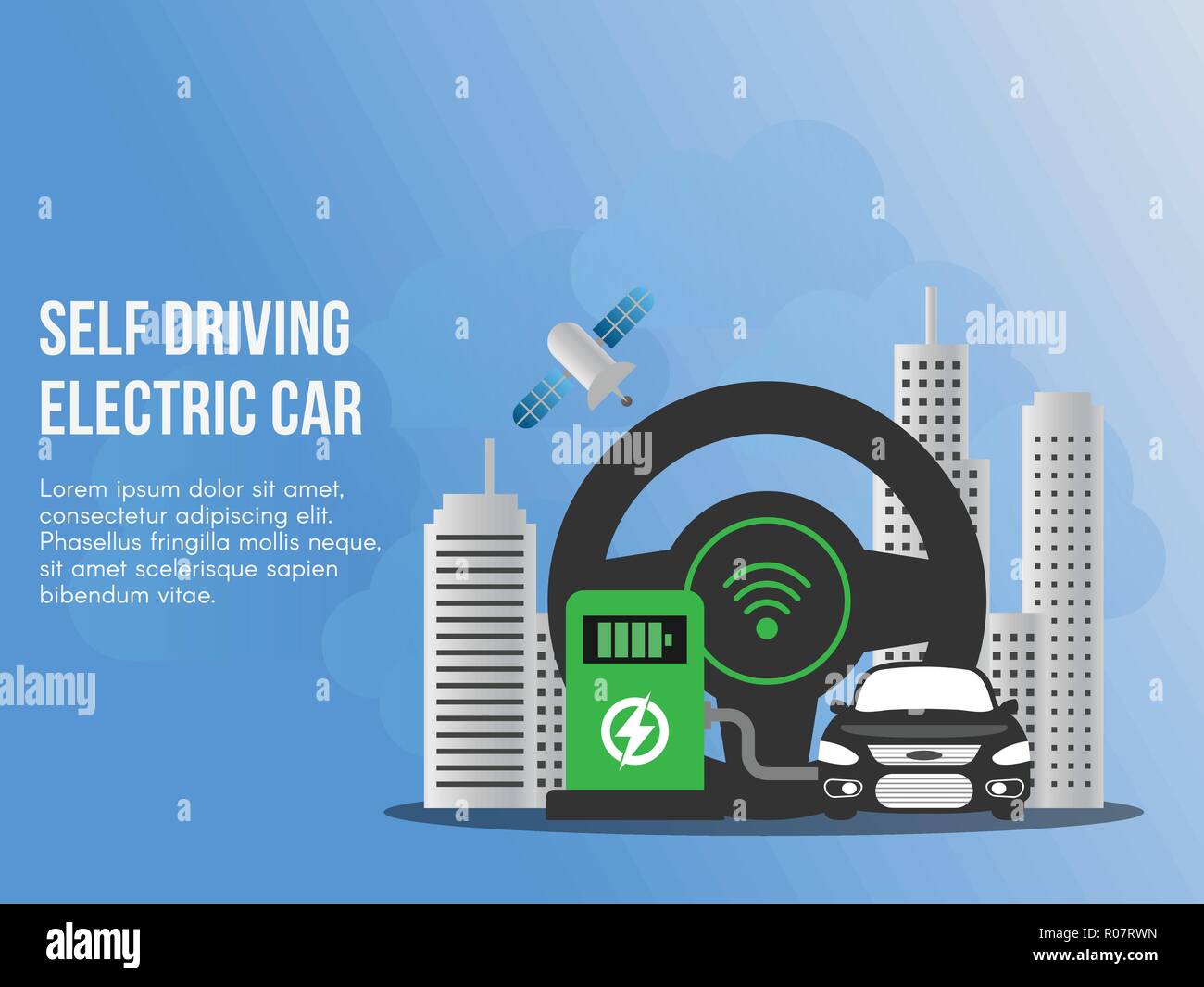 Autonomous driving concept background hi-res stock photography and ...