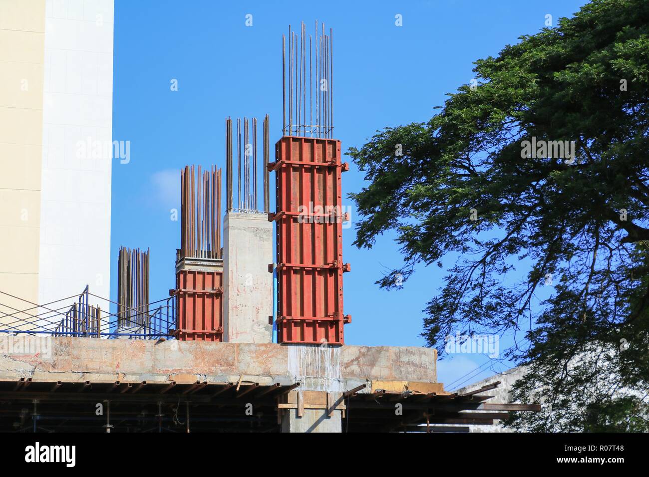 work construction in building site workplace Stock Photo - Alamy