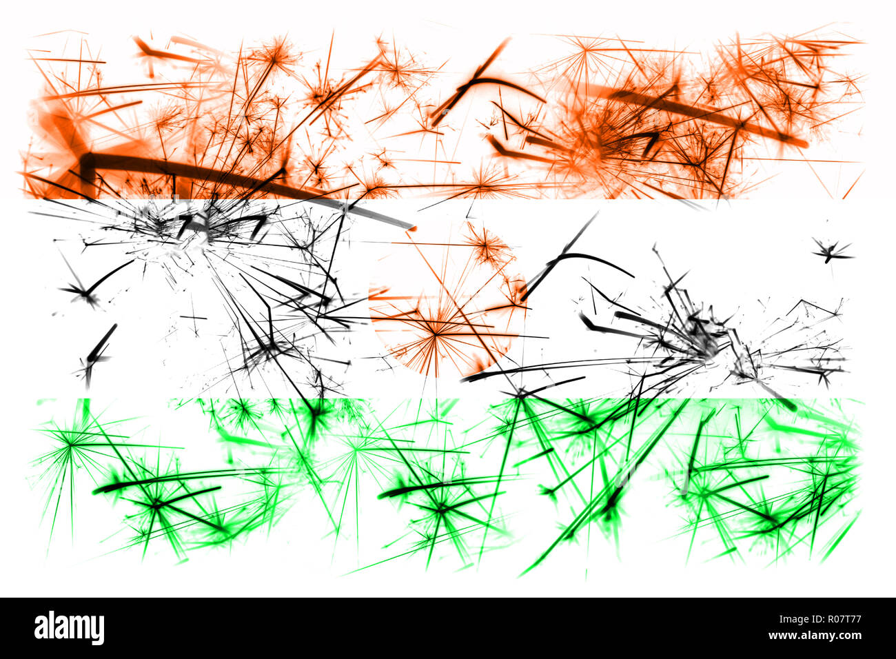 Niger fireworks sparkling flag. New Year 2019 and Christmas party ...