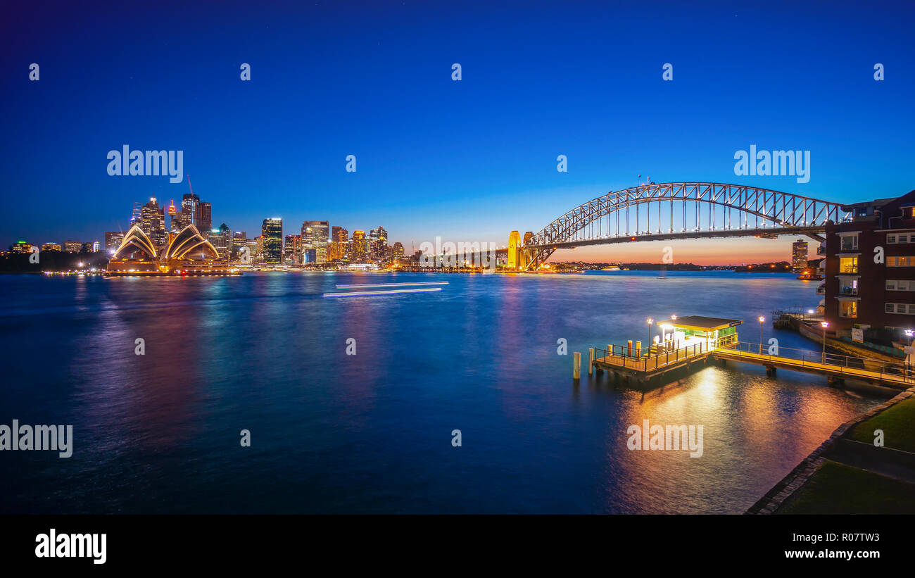 Beautiful Sunset at Sydney City Skyline Stock Photo - Alamy