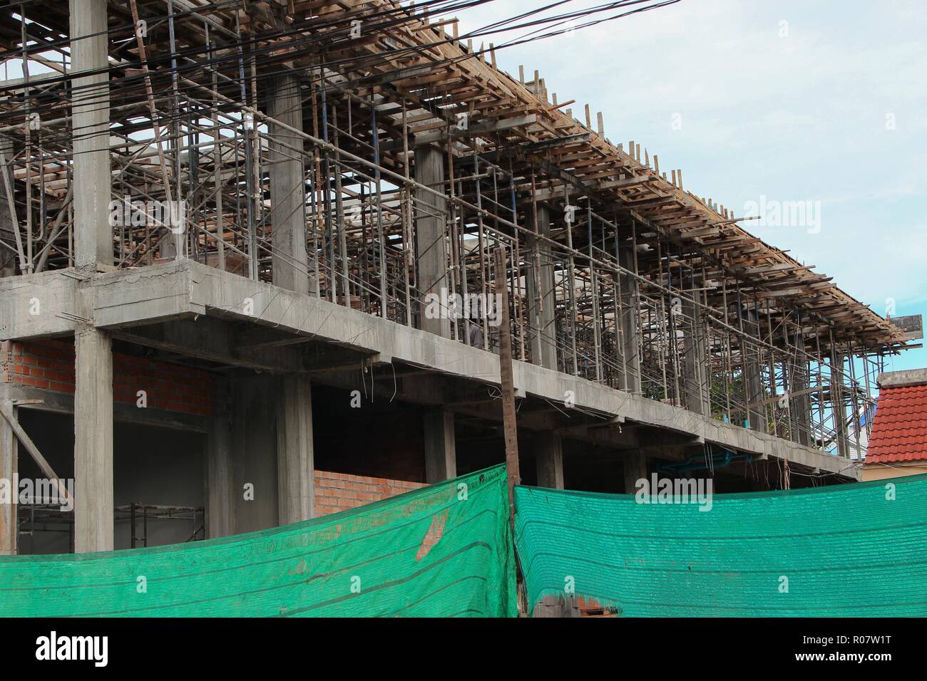 work construction in building site workplace Stock Photo - Alamy