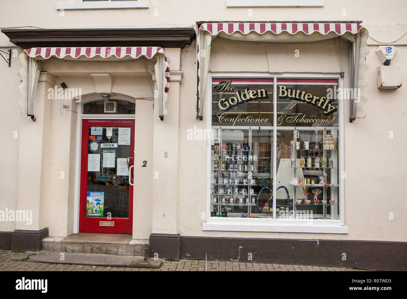 The Golden Butterfly sweet shop in Saffron Walden, Essex. Owner ...