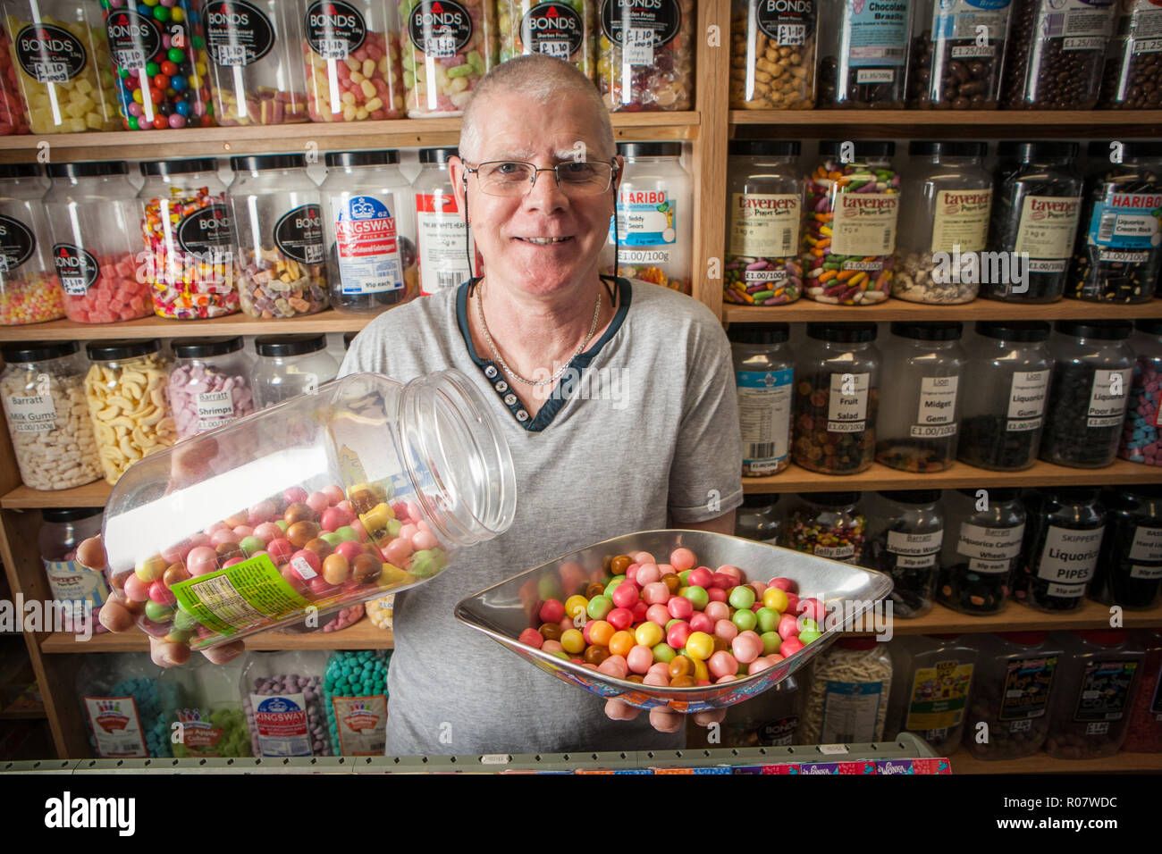 The Golden Butterfly sweet shop in Saffron Walden, Essex. Owner ...