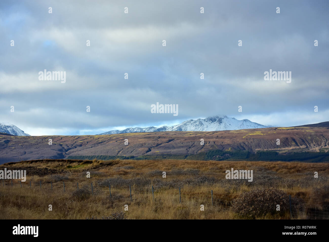snowcapped mountain range in autumn iceland Stock Photo - Alamy