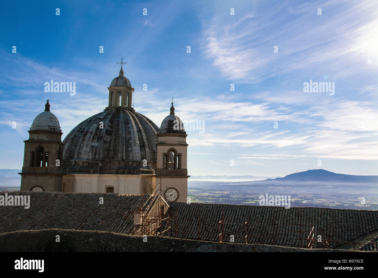 montefiascone cathedral on Bolsena lake, Viterbo, Lazio, Italy Stock ...