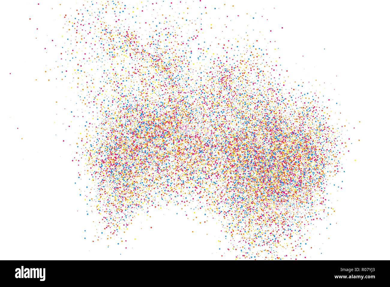 Colorful explosion of confetti. Grainy abstract multicolored texture ...