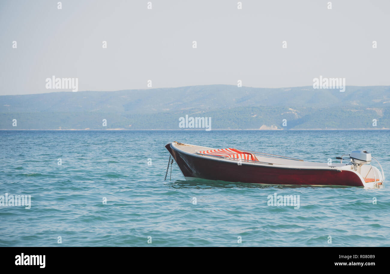 Lonely boat in open hi-res stock photography and images - Alamy