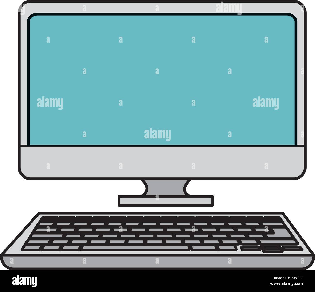 computer desktop isolated icon Stock Vector Image & Art - Alamy