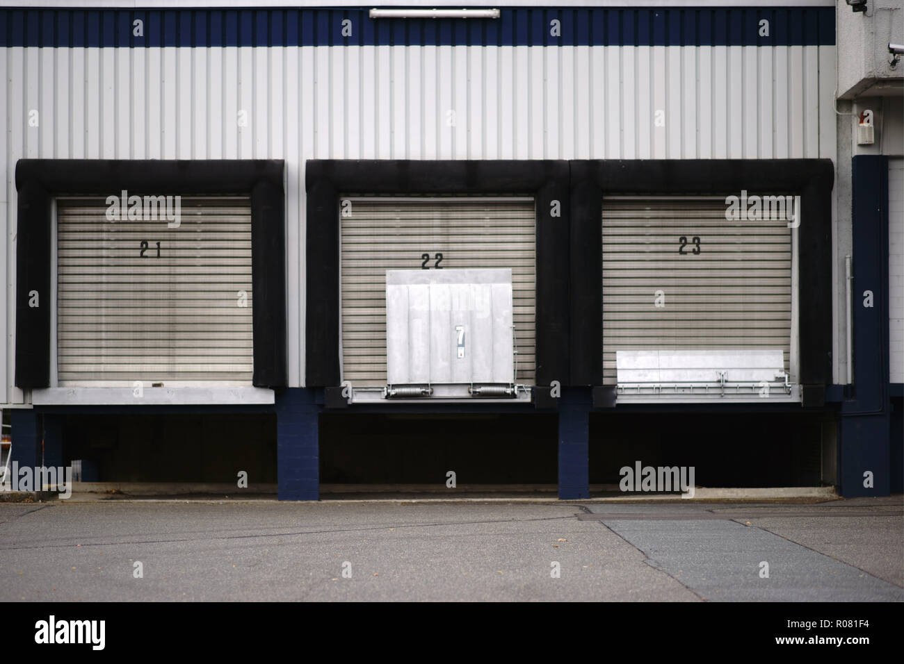 Loading ramps for loading goods and materials at an industrial building ...