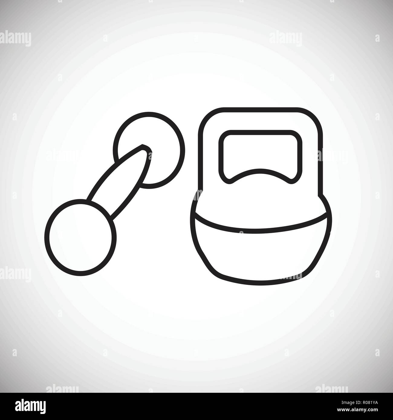 Weight and dumbbell thin line on white background Stock Vector Image ...