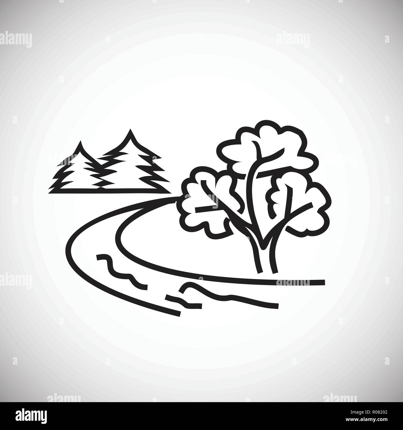 Outdoor track thin line on white background Stock Vector Image & Art ...