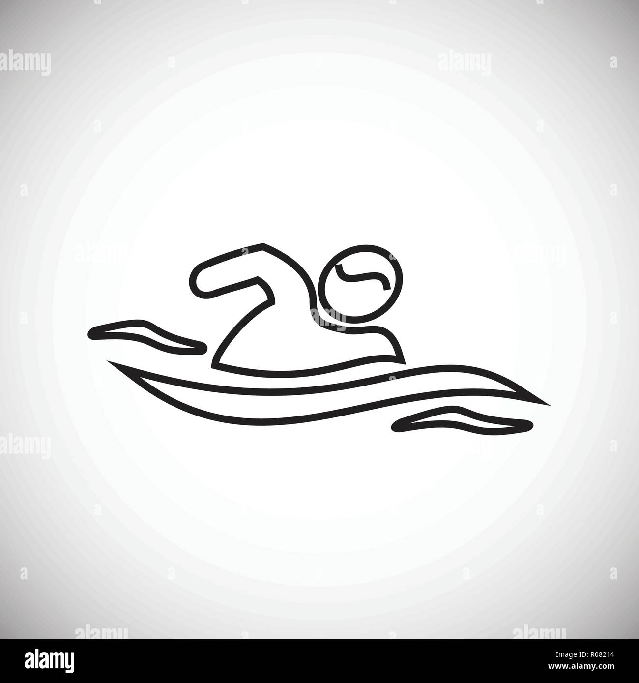 Swimming thin line on white background Stock Vector Image & Art - Alamy