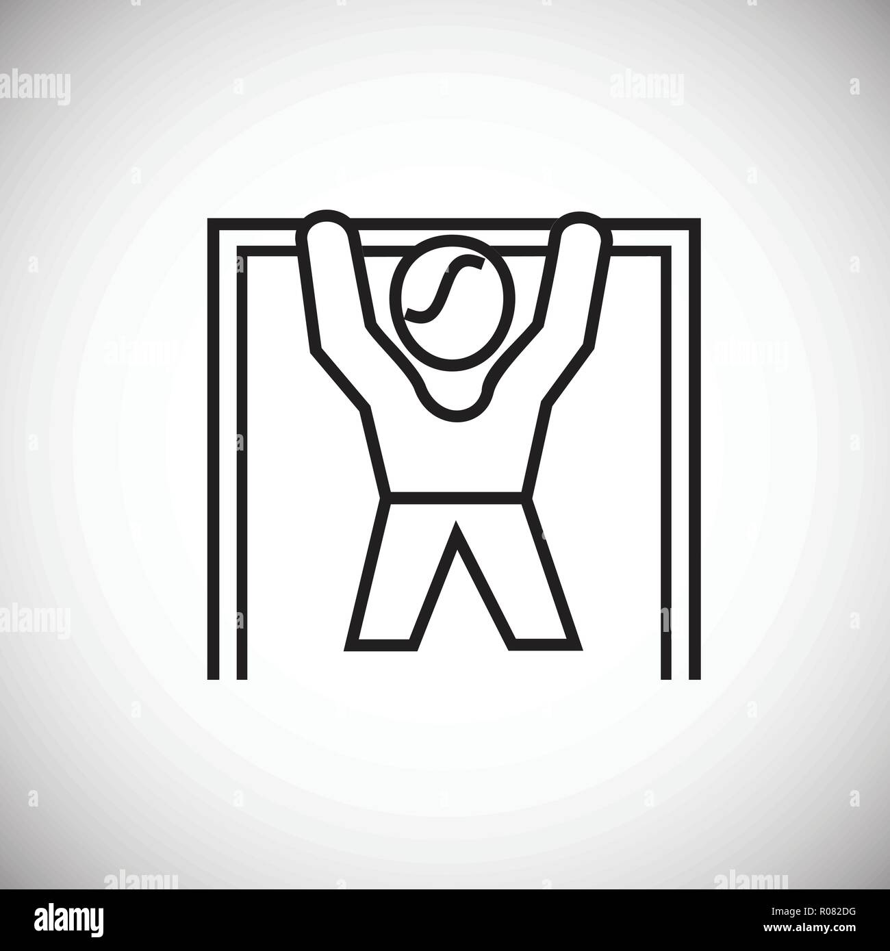 Pull ups thin line on white background icon Stock Vector Image & Art ...