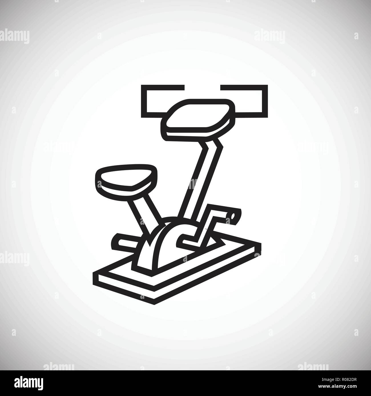 Cycling trainer thin line on white background icon Stock Vector Image ...