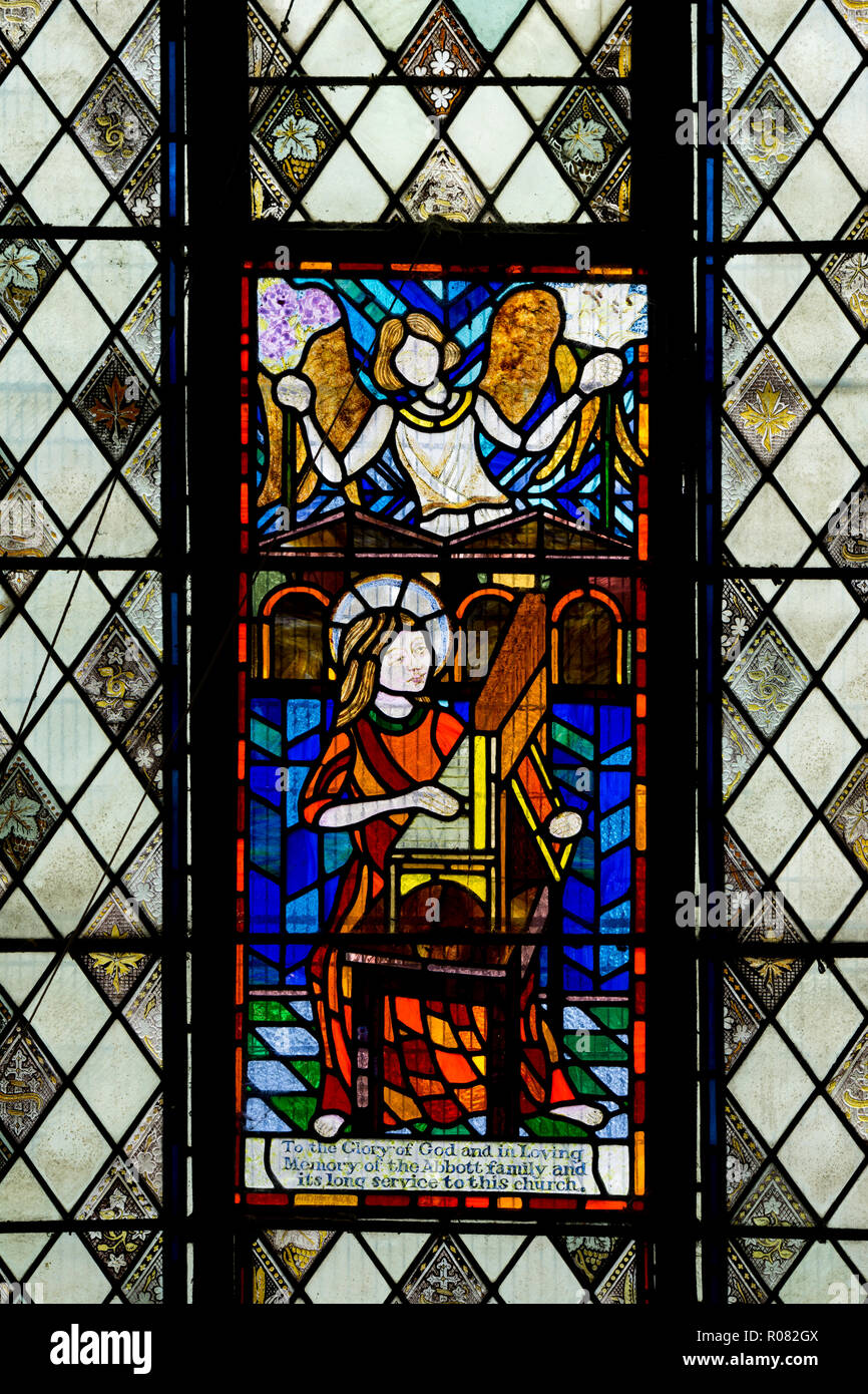 Saint Cecilia stained glass by Anthony Macrae, St. Peter and St. Paul`s ...