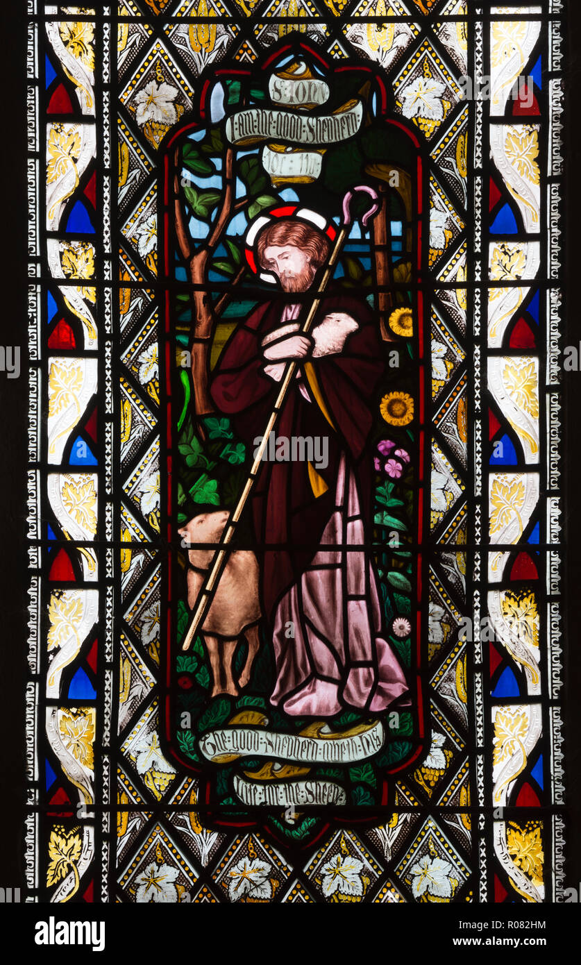 The Good Shepherd stained glass by Anthony Macrae, St. Peter and St ...