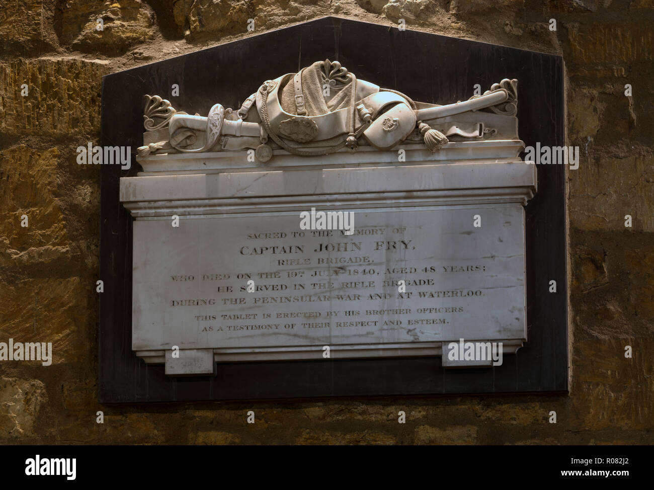 Captain John Fry memorial, St. Peter and St. Paul`s Church, Weedon ...