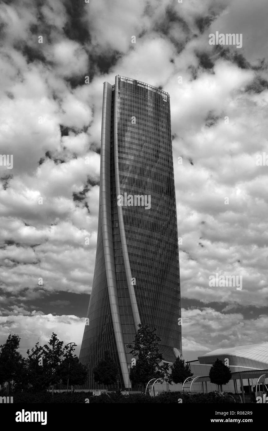Torre hadid 185 m designed by zaha hadid Black and White Stock Photos ...