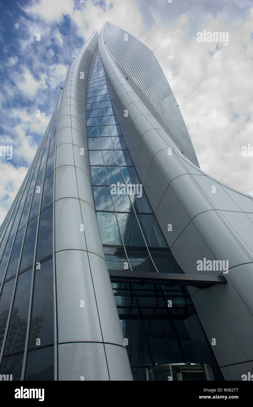 Torre hadid 185 m designed by zaha hadid hi-res stock photography and ...