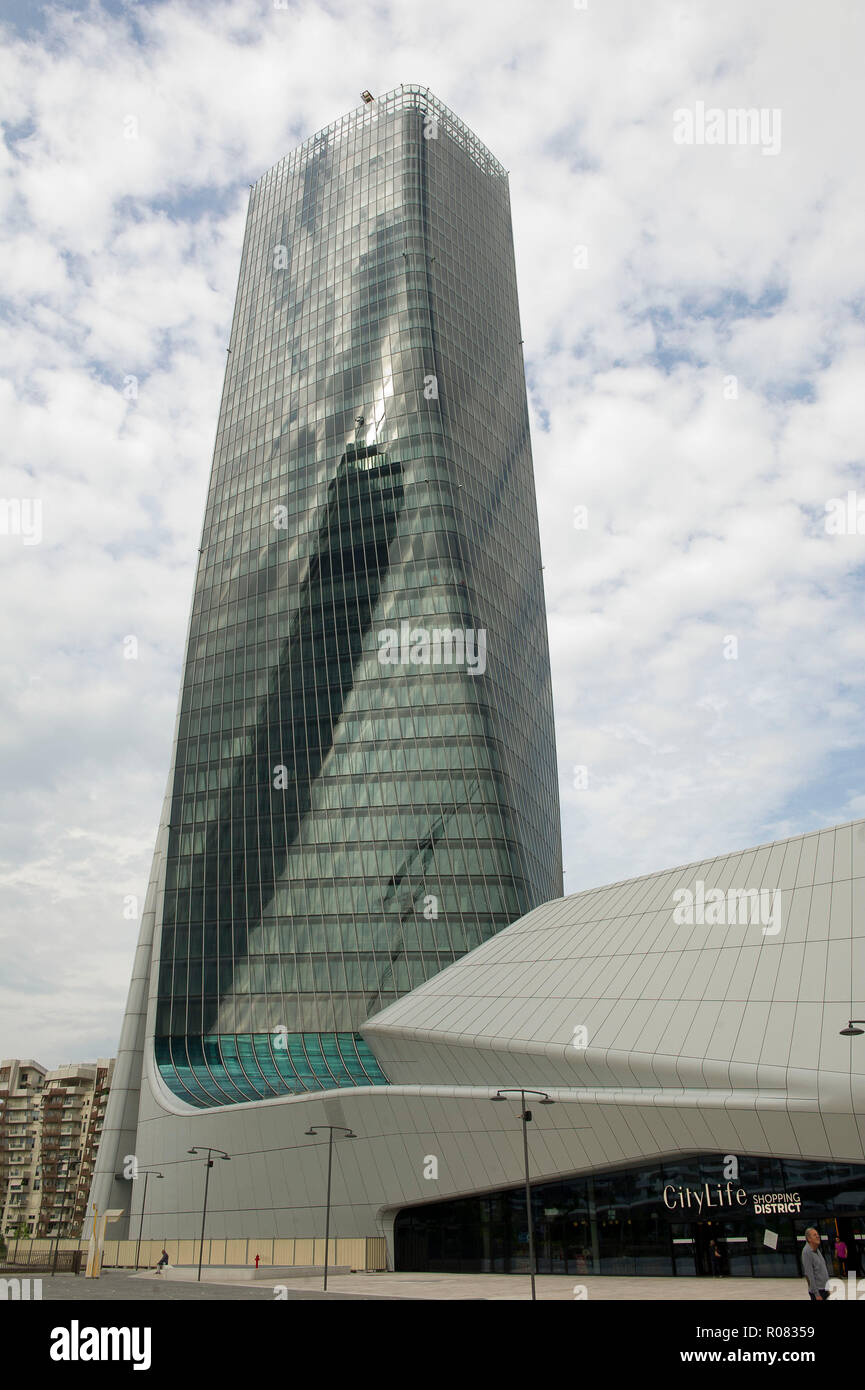 Torre hadid 185 m designed by zaha hadid hi-res stock photography and ...