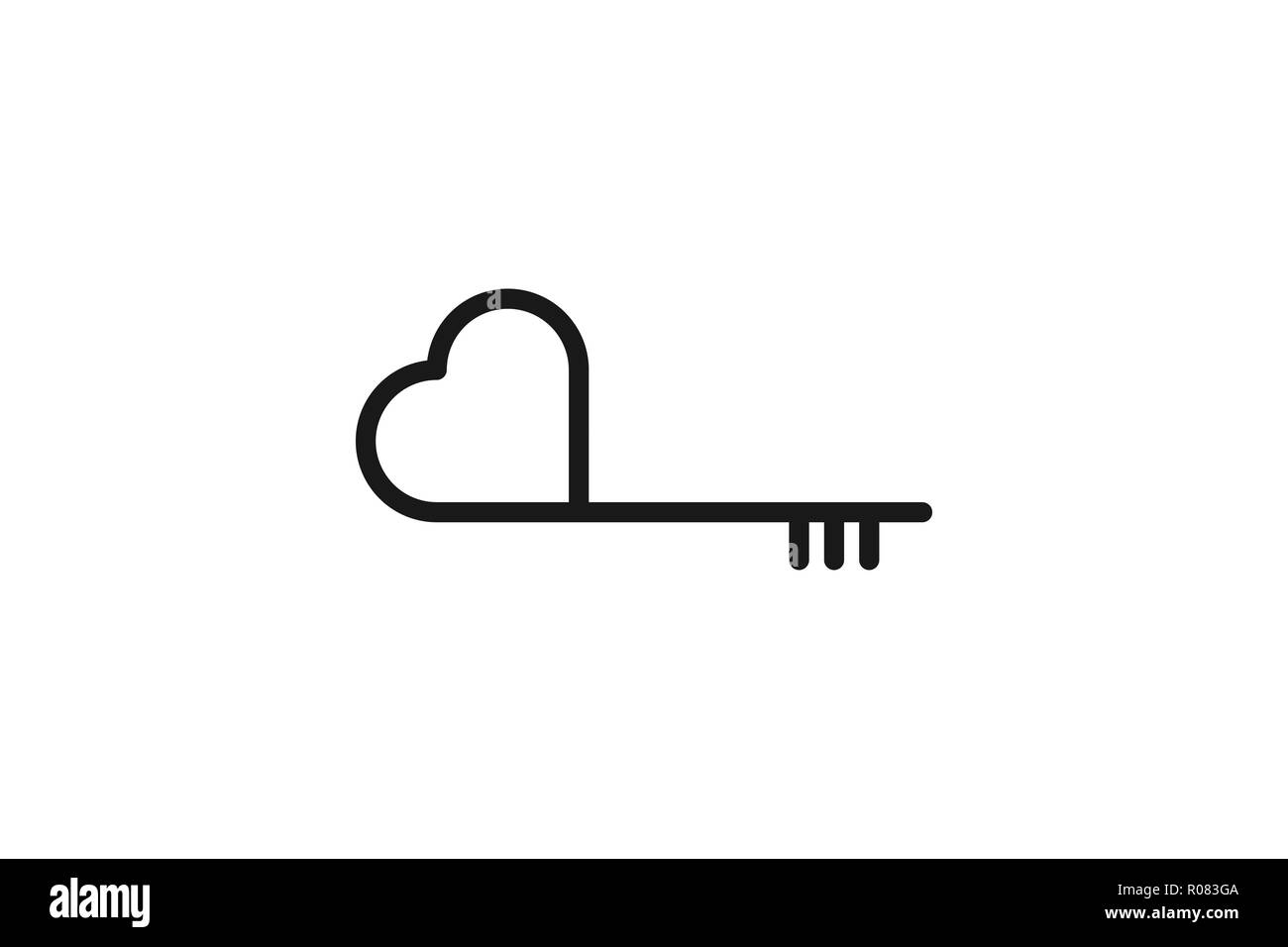 Love Key Logo Designs Inspiration, Vector Illustration Stock Vector ...