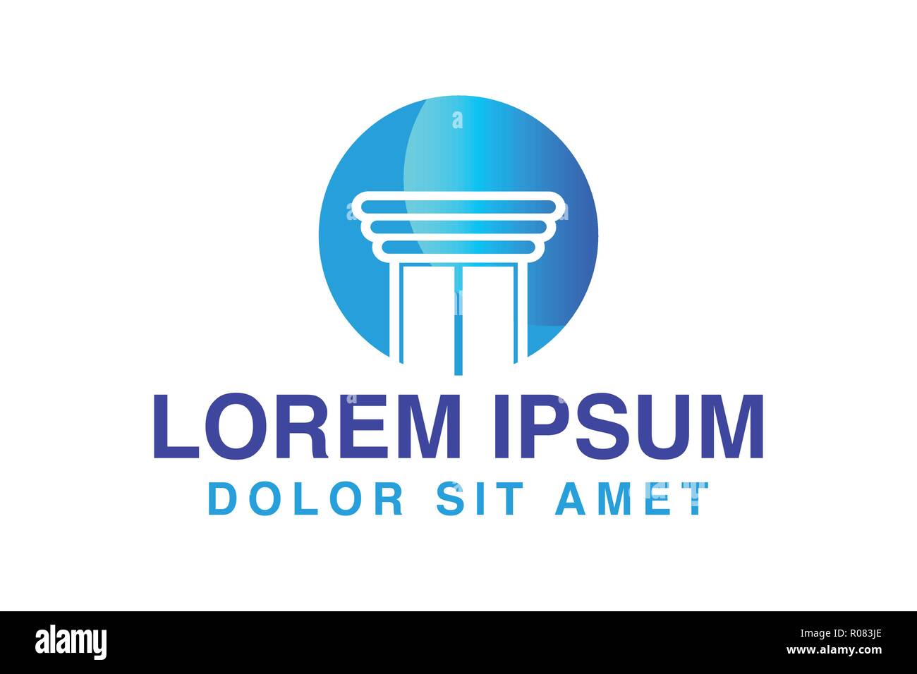 Blue pillar Lawyer Logo Designs Inspiration, Vector Illustration Stock ...