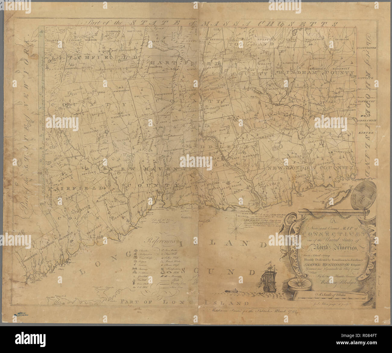 vintage landscape map Stock Photo - Alamy