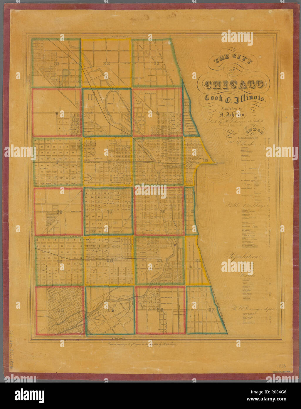 vintage landscape map Stock Photo - Alamy