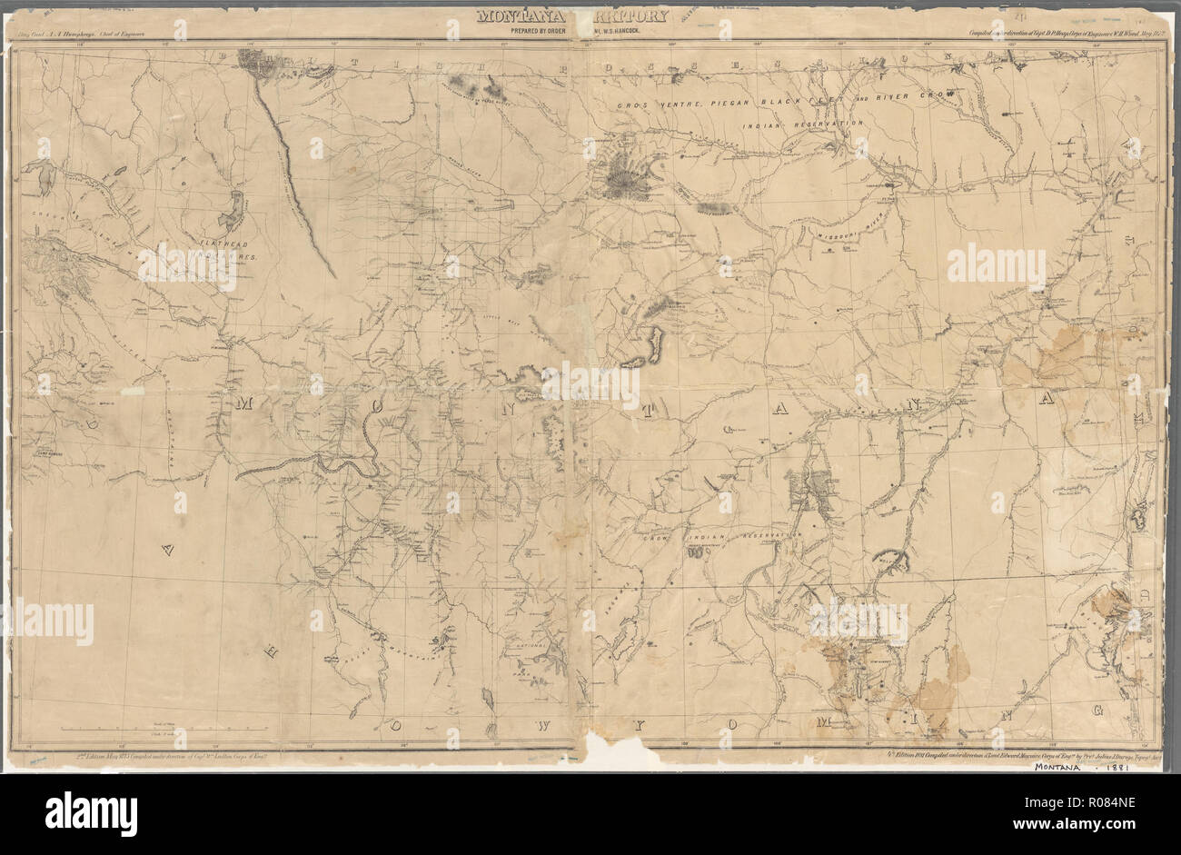 vintage landscape map Stock Photo - Alamy