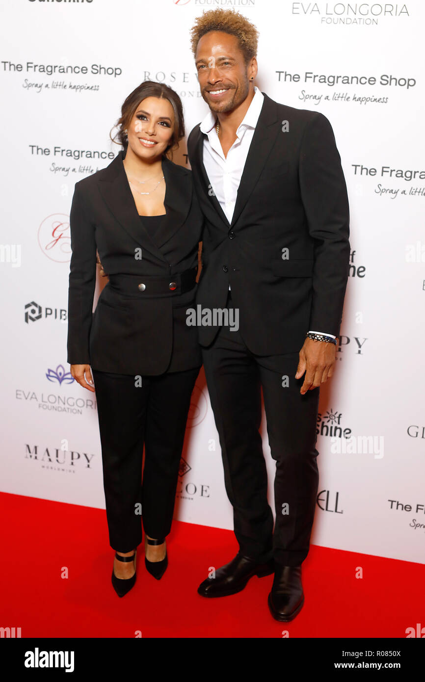 Eva Longoria Baston and Gary Dourdan attending the 9th Annual Global ...
