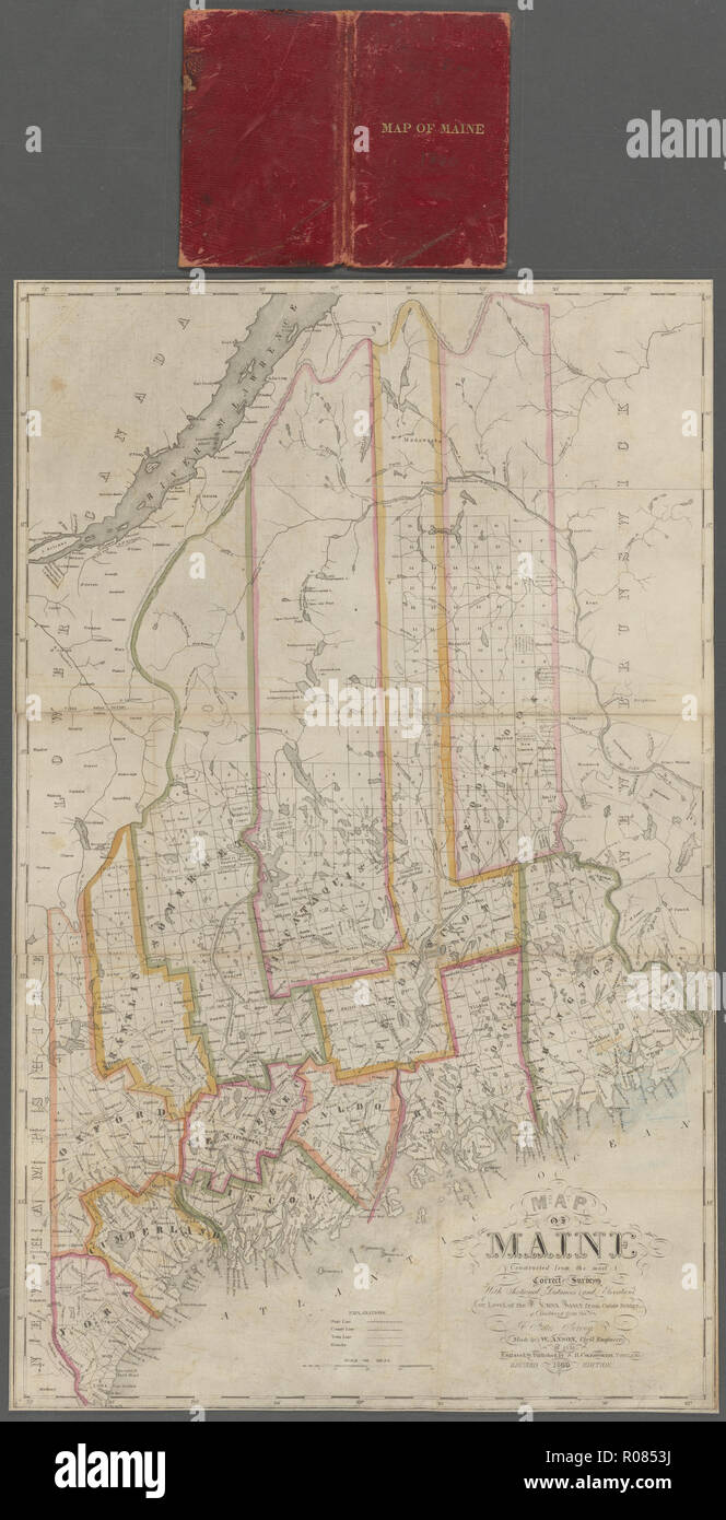 vintage landscape map Stock Photo - Alamy
