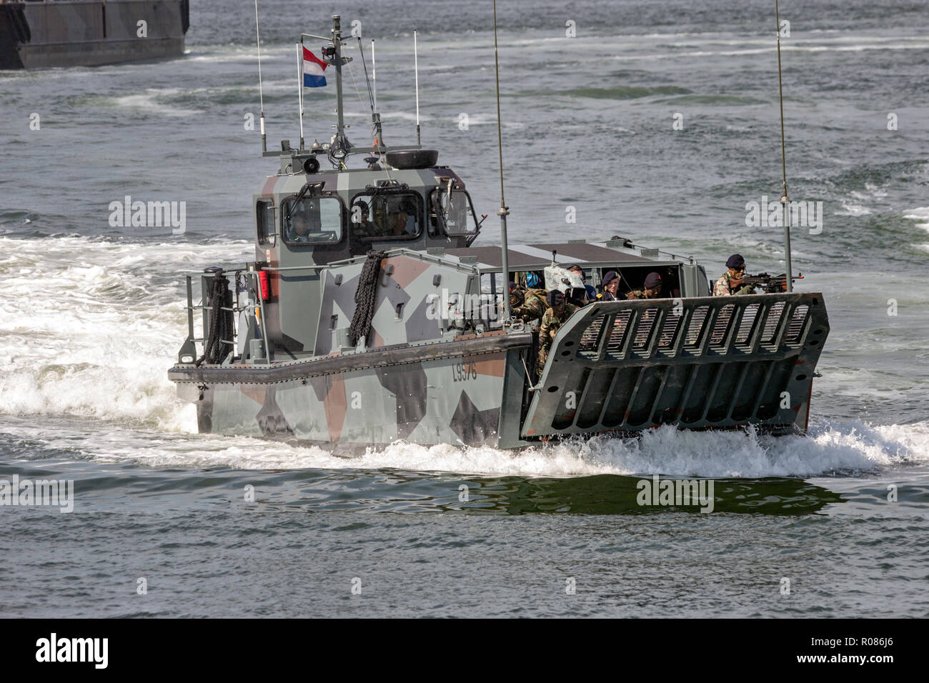 DEN HELDER, THE NETHERLANDS - JUL 7, 2012: Dutch Marines in a Landing ...