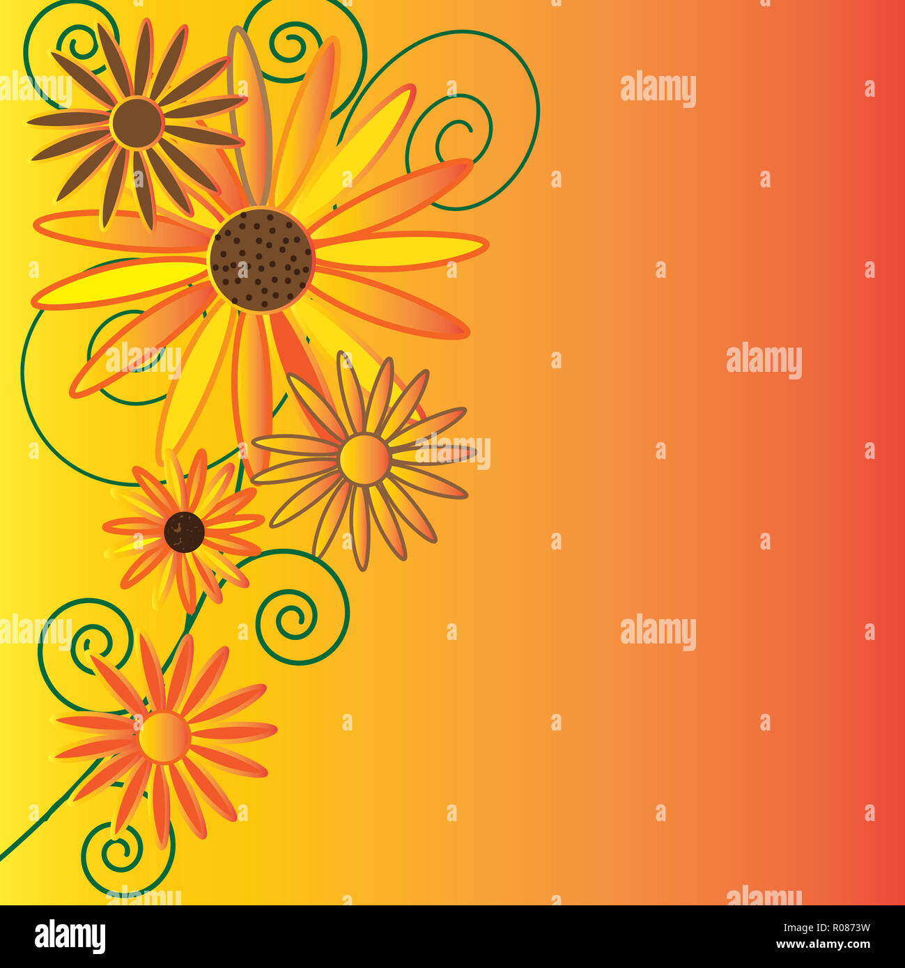 Graphic flowers illustration backgrounds Stock Photo - Alamy