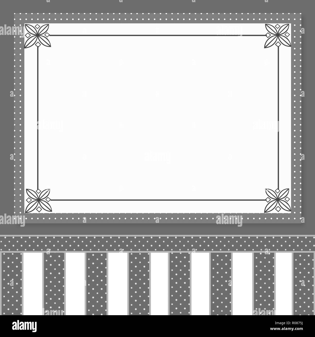 Unique gray patterns graphic background with text area available Stock ...